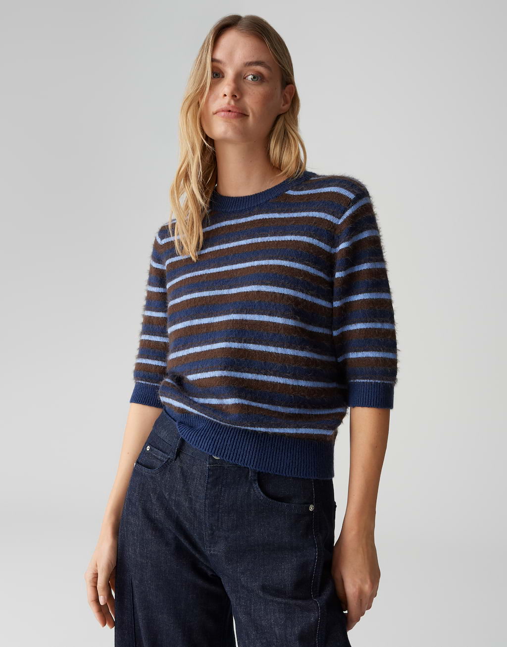 jumper Puvet stripe blue by OPUS | shop your favourites online