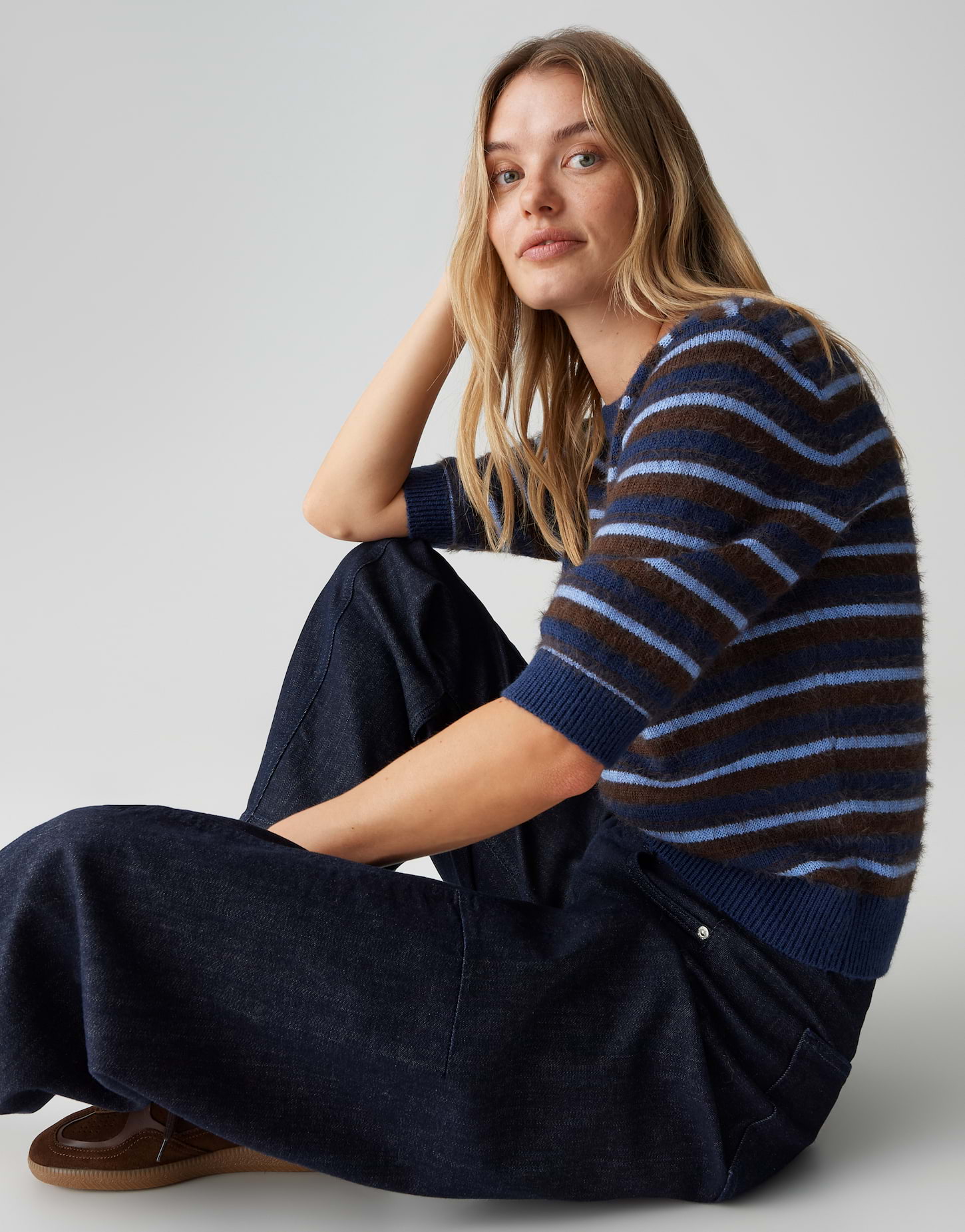 Pullover Puvet stripe blau online bestellen | OPUS Online Shop