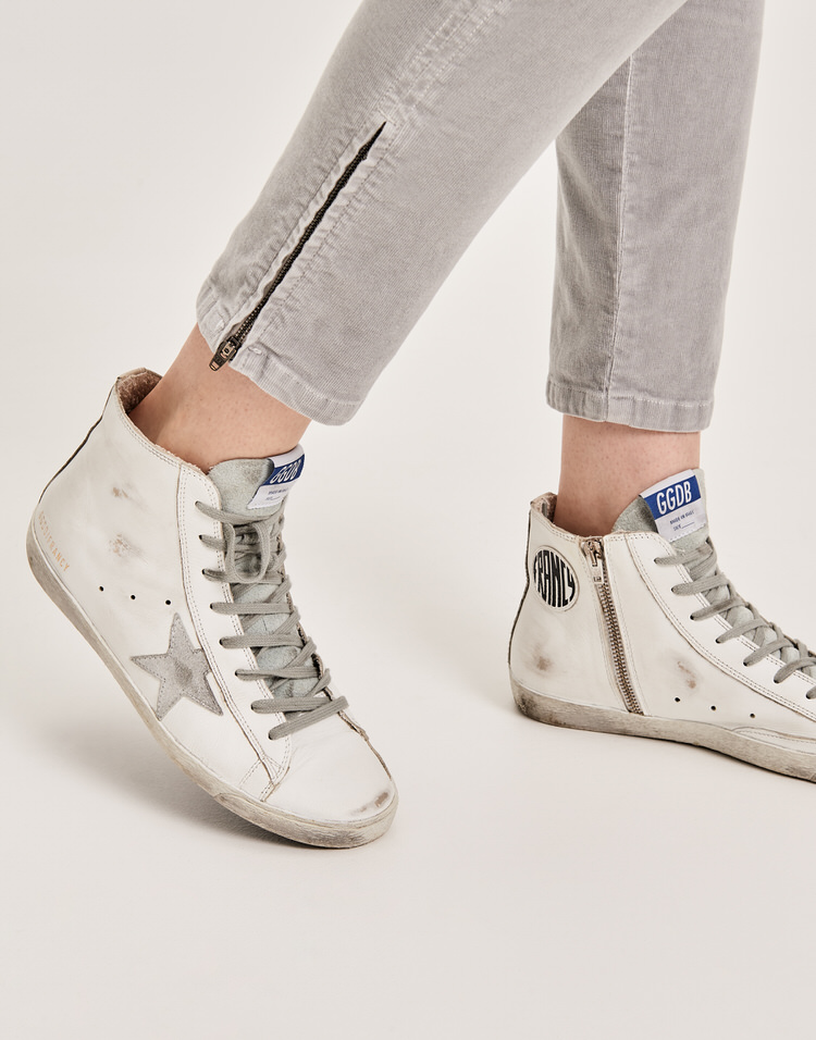 Cordhose Emily zip corduroy grau online bestellen | OPUS Online Shop