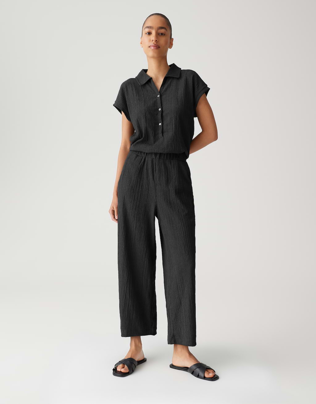 Jumpsuit Melti polo schwarz online bestellen | OPUS Online Shop