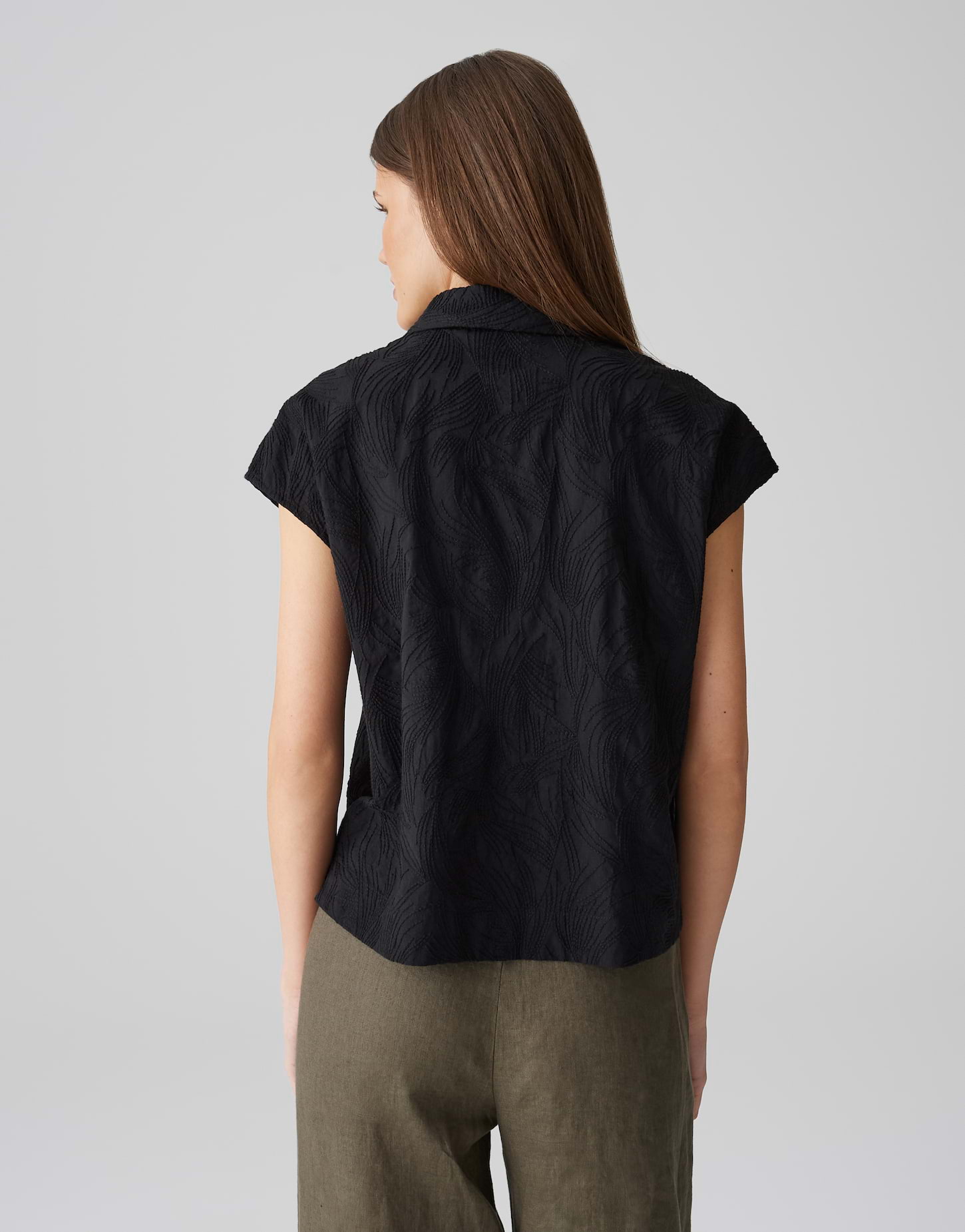 Kurzarmbluse Falme schwarz online bestellen | OPUS Online Shop