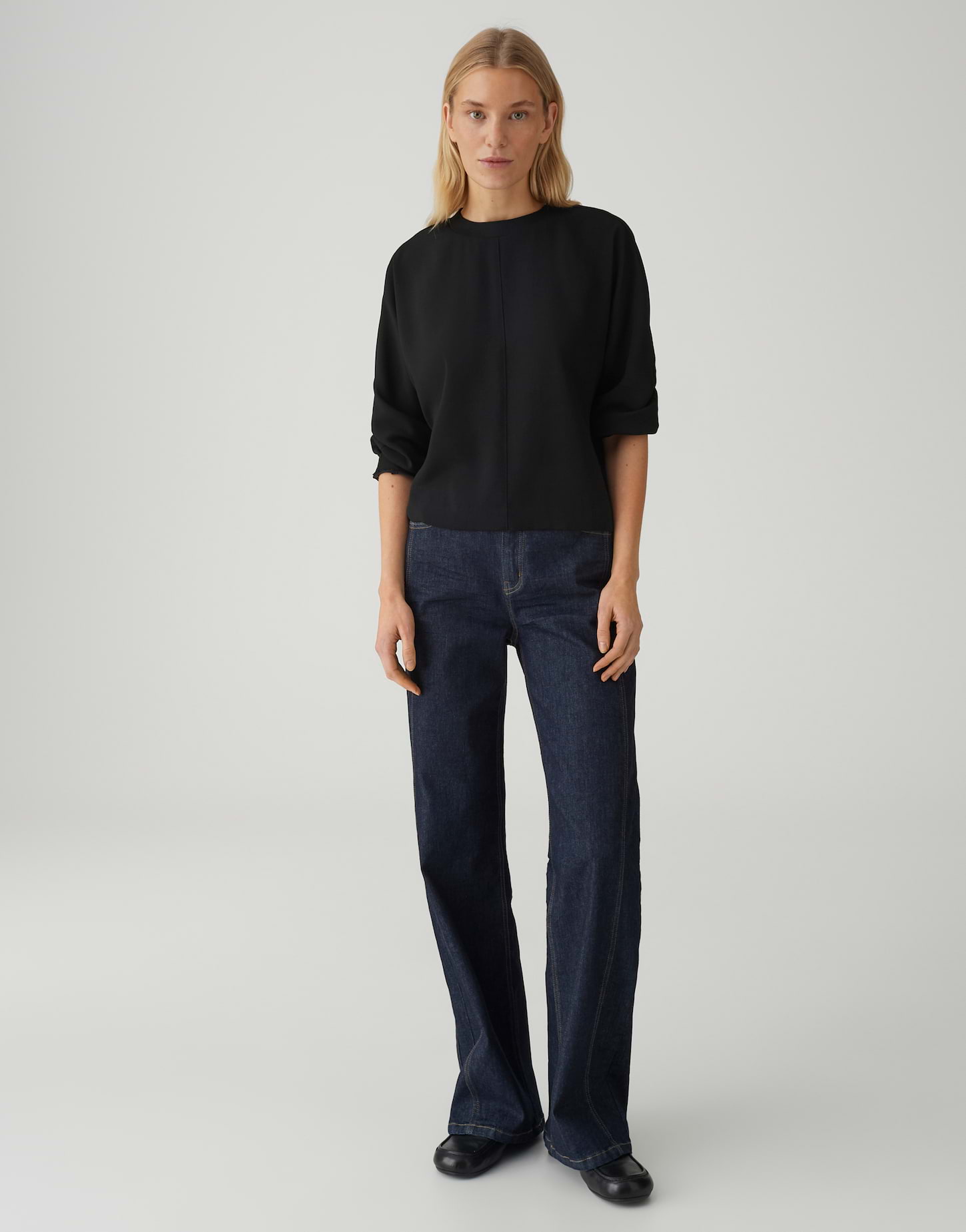 Langarmbluse Flyra schwarz online bestellen | OPUS Online Shop
